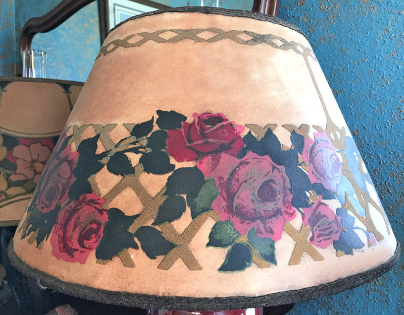 restored No. 642 parchment aladdin lamp shade